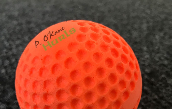 Orange Dimple Balls - P O'Kane Hurls
